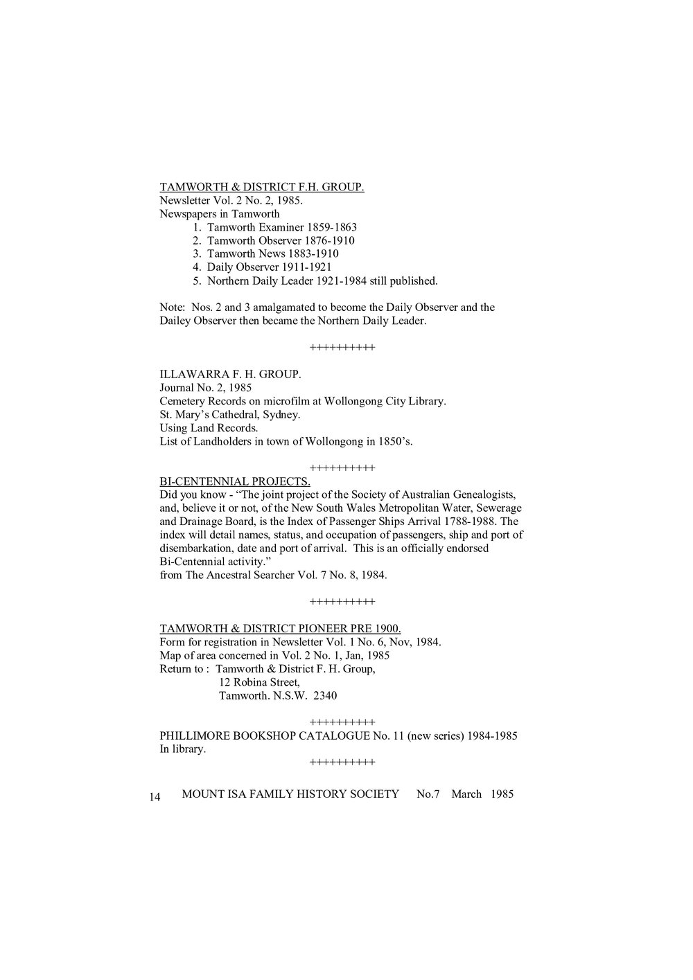 Journal of the Mount Isa Family History Society No.7 | Isa in Images